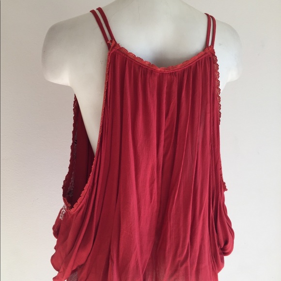 Tops | Brick Red Embroidered Blouse Nwt W Tassel | Poshmark